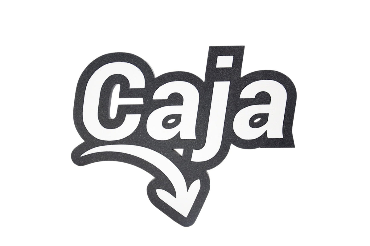 Rótulo "Caja" — decoratunegocio.com